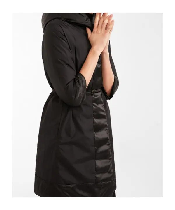 Max Mara Double-sided Down Jacket With Hood And Belt