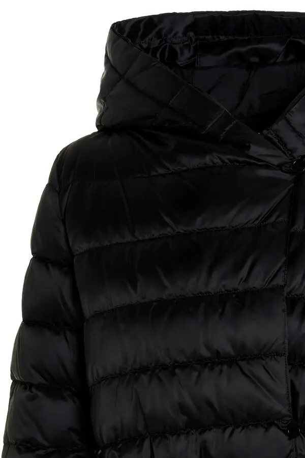 Max Mara Double-sided Down Jacket With Hood And Belt
