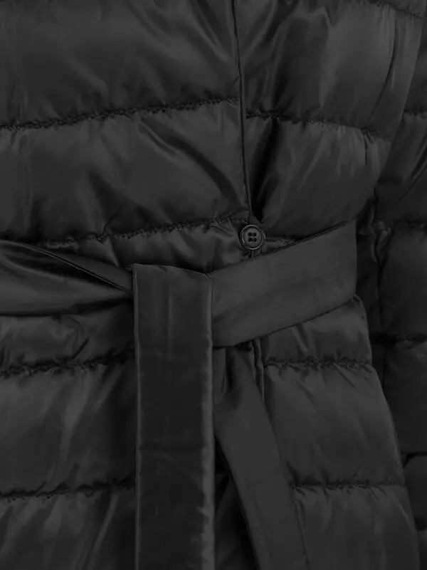 Max Mara Double-sided Down Jacket With Hood And Belt