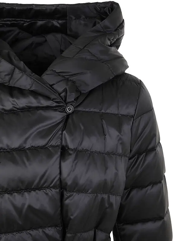 Max Mara Double-sided Down Jacket With Hood And Belt