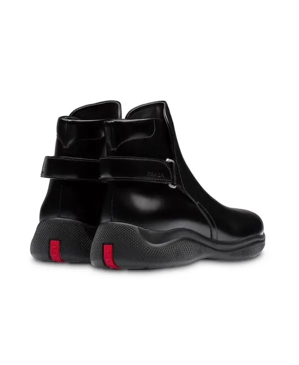 Prada Back Strap Ankle Boots