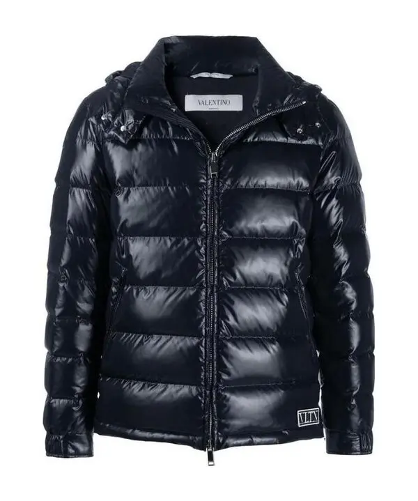 Valentino Garavani Logo Patch Hooded Jacket