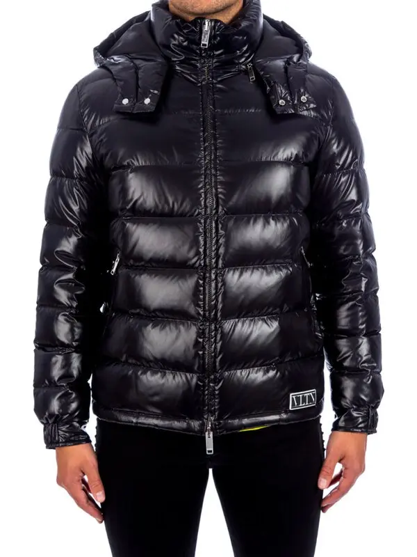 Valentino Garavani Logo Patch Hooded Jacket