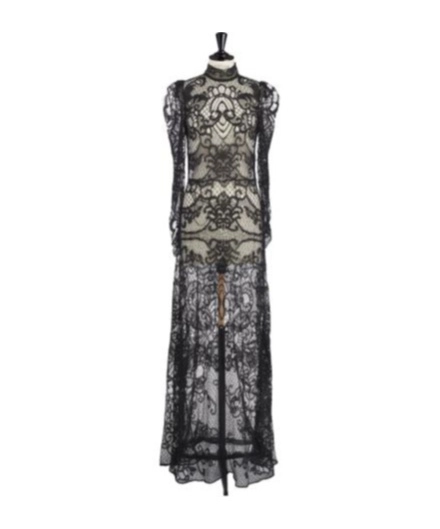 Dior Lace Silk Linen Knit Long Dress