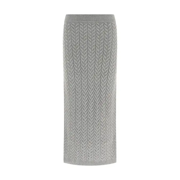 Max Mara Elastic Waist Skirt - Gray