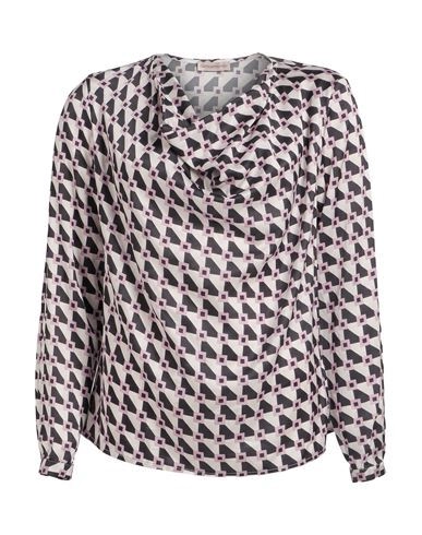 CAMICETTASNOB Geometric Print Viscose Silk Blend Top - Lilac