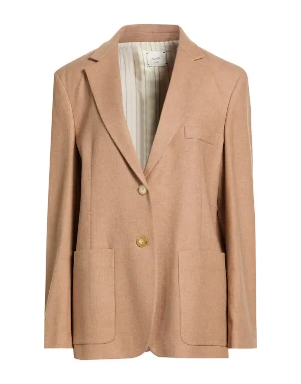 ALYSI Chocolat Blazer Size Viscose, Wool, Polyester, Elastane