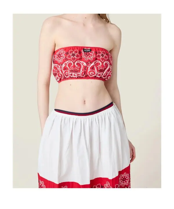 Miu Miu Printed Poplin Bra Top