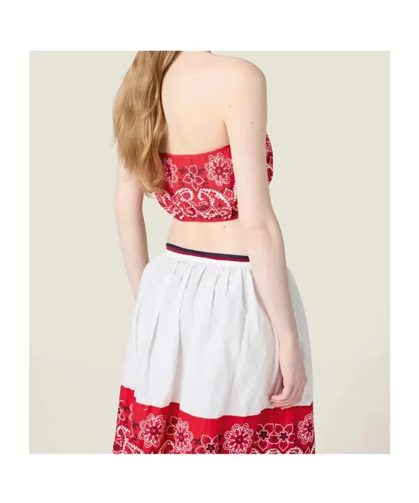 Miu Miu Printed Poplin Bra Top