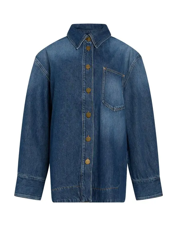 Pinko Denim Outerwear Size Cotton, Lyocell
