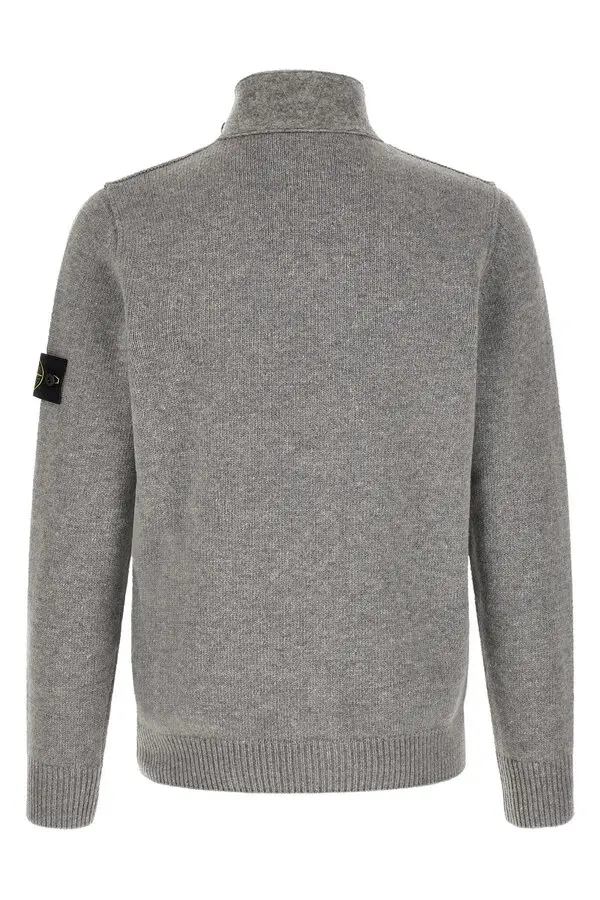 Stone Island Button-up Jumper - Gray
