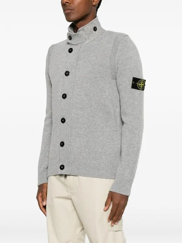 Stone Island Button-up Jumper - Gray