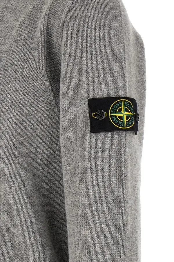 Stone Island Button-up Jumper - Gray
