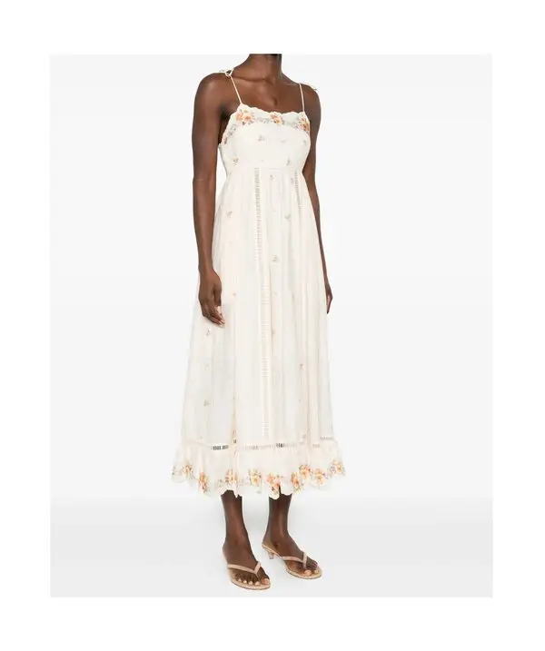 Zimmermann Embroidered Linen Maxi Dress