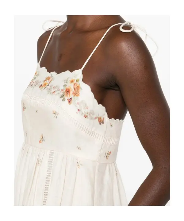 Zimmermann Embroidered Linen Maxi Dress