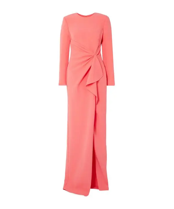 Safiyaa Taylora Draped Crepe Gown - No