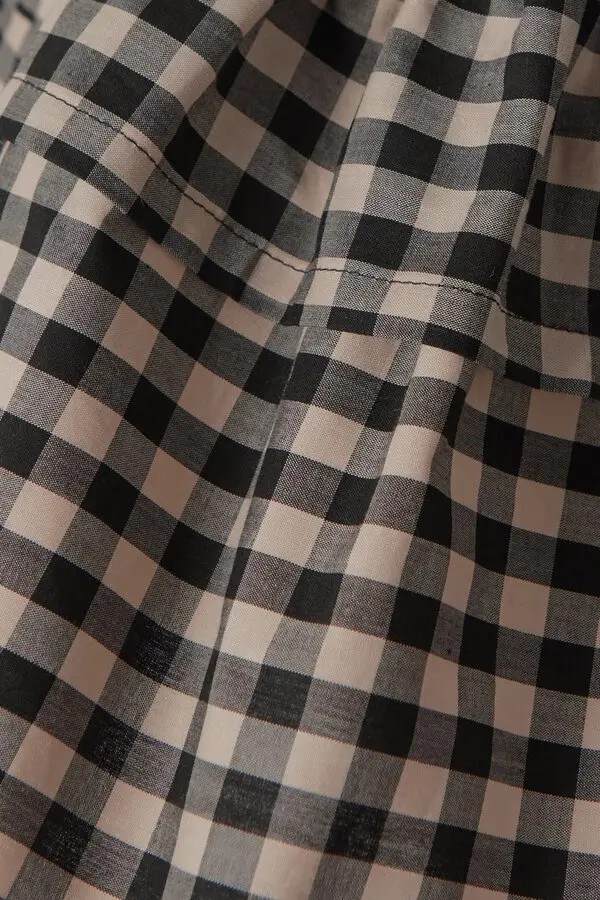 MOLLY GODDARD Tiered Ruffled Gingham Cotton-poplin Mini Skirt