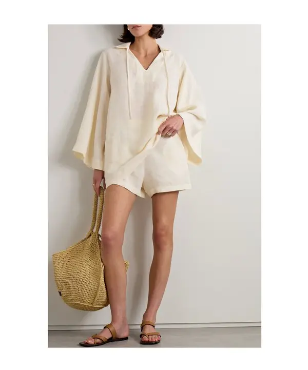 Lisa Marie Fernandez Solid Color Woven Shorts