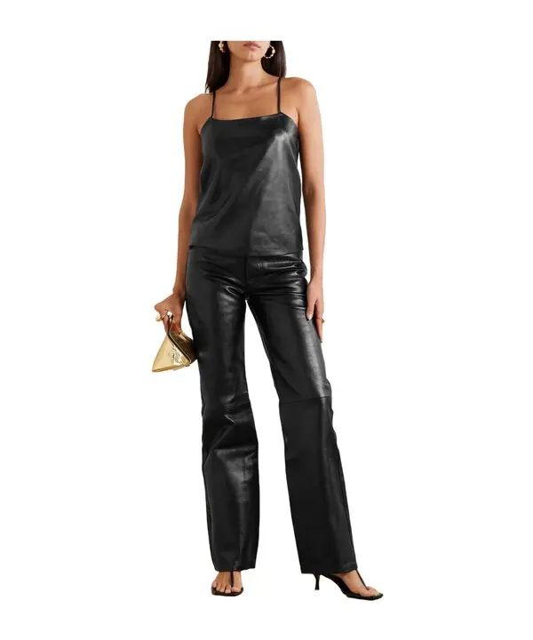 Dodo Bar Or Solid Color Leather Camisole