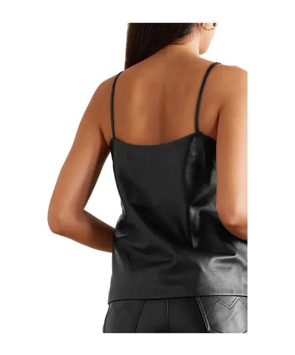 Dodo Bar Or Solid Color Leather Camisole