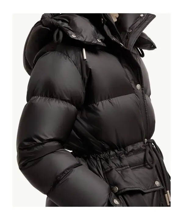 Moncler Sesie Hooded Mid-length Down Jacket