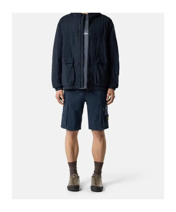 Stone Island Slim-fit Cargo Bermuda Shorts With Zip Pockets