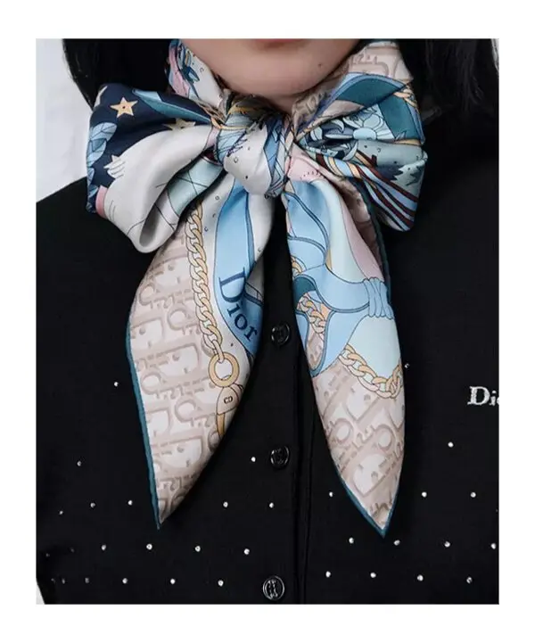 Dior Illustrated Square Scarf - No