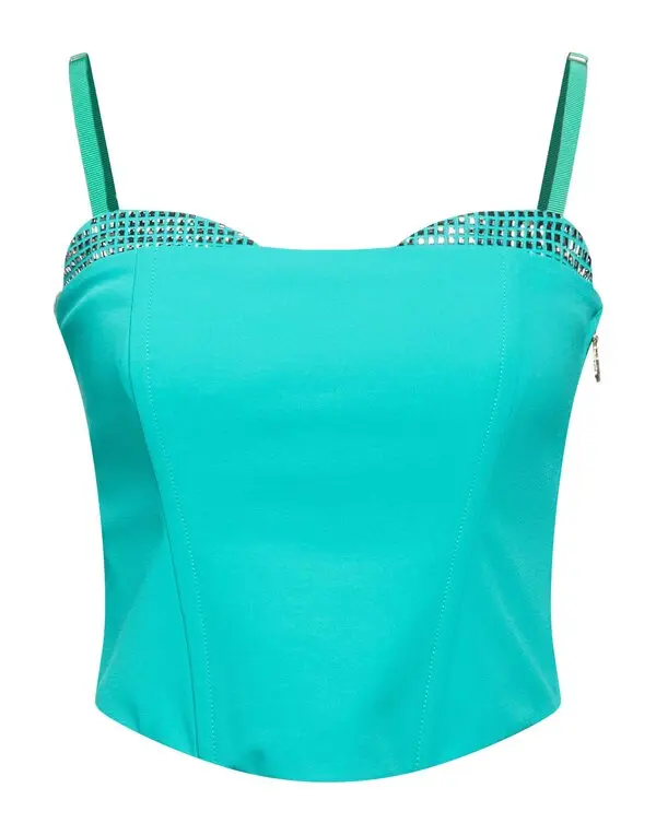 Patrizia Pepe Top Emerald Size Polyester, Glass