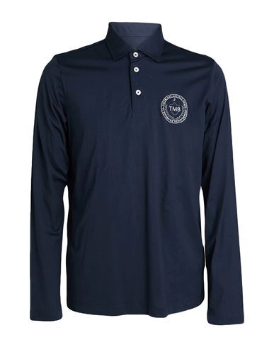 TOMBOLINI Polo Shirt Size Cotton, Elastane - Navy