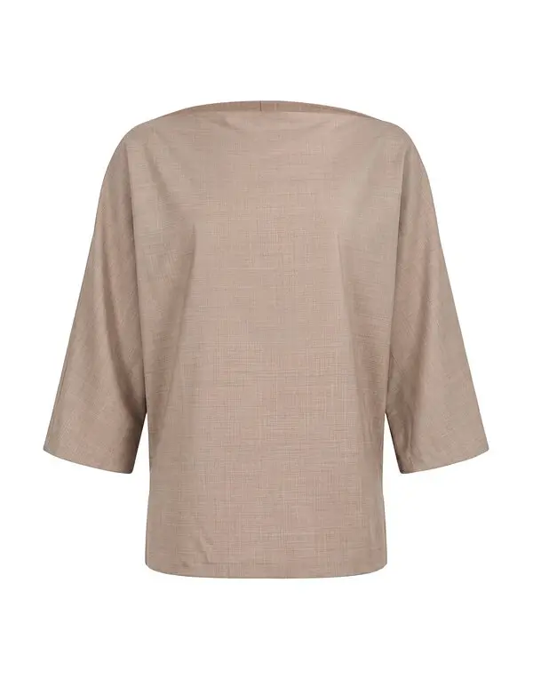 P.a.r.o.s.h P. A.r. O.s. H. Top Taupe Size Virgin Wool, Elastane