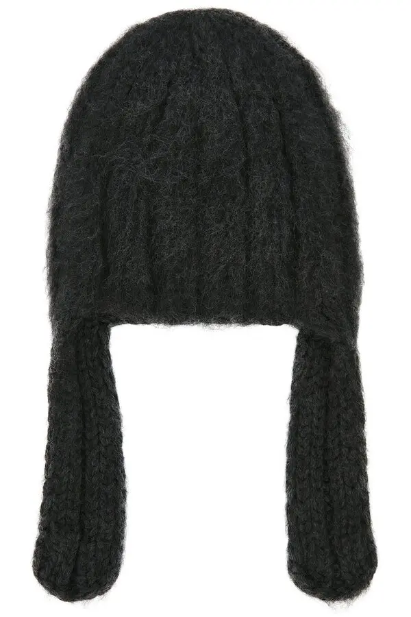 MAISON MARGIELA Ribbed Beanie In Grey - Charcoal