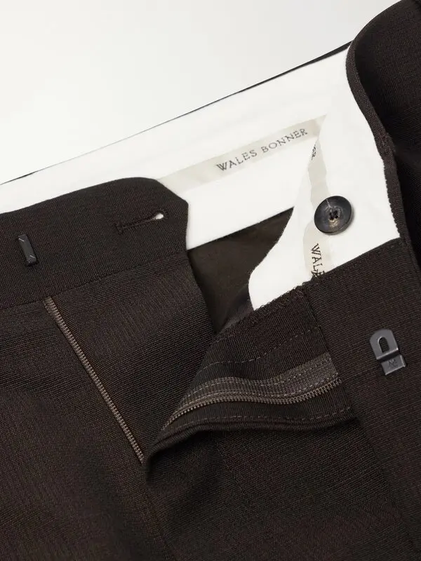 WALES BONNER Alto Straight-leg Virgin Wool Trousers