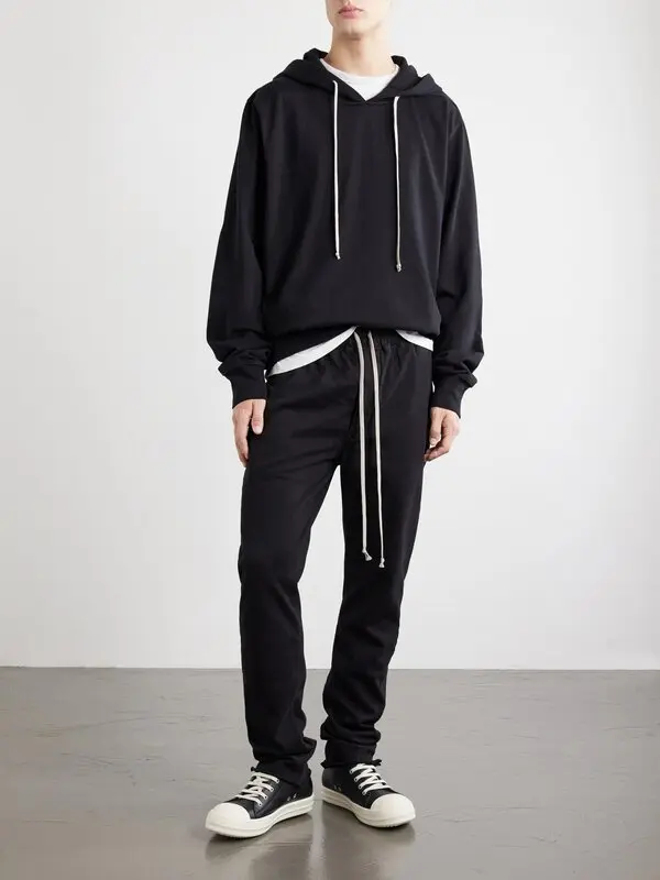 Rick Owens Oversized Cotton-jersey Hoodie - Black