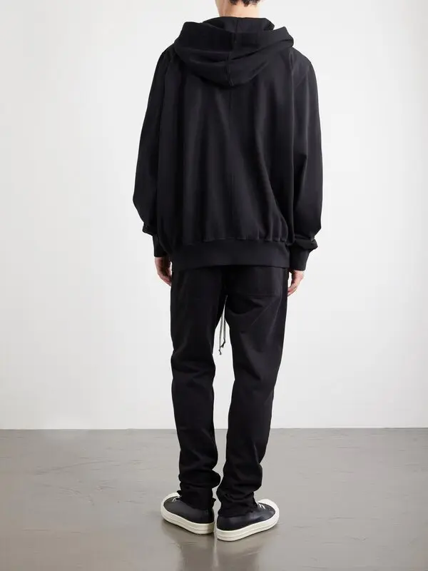 Rick Owens Oversized Cotton-jersey Hoodie - Black