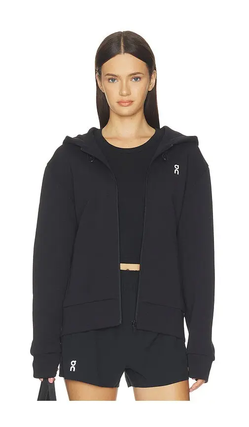 On Focus Tech Zip Hoodie - Black
