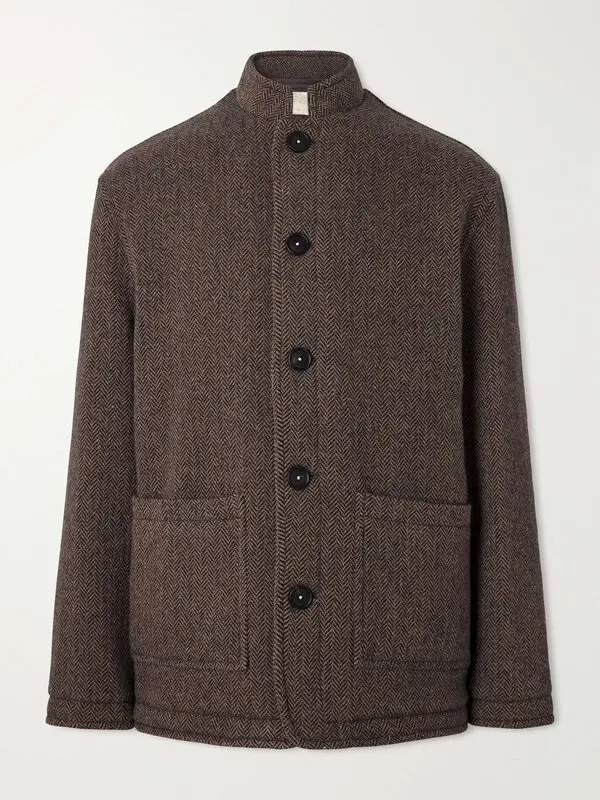 Massimo Alba Chevrolet Reversible Herringbone Wool-blend Jacket