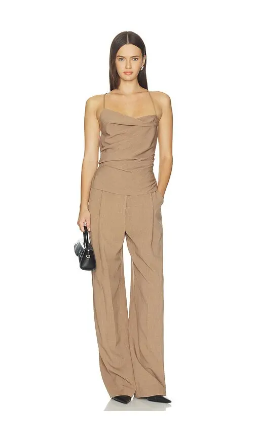 THE SEI Asymmetrical Cowl Neck Top