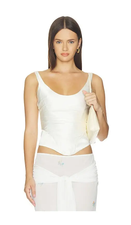 Anna October Florance Milky Corset With Draped Bust