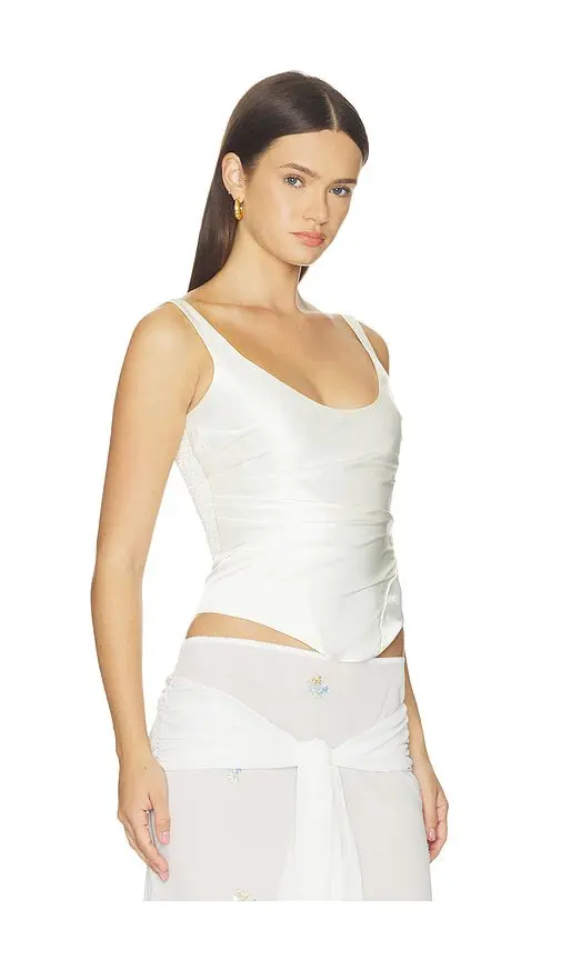 Anna October Florance Milky Corset With Draped Bust