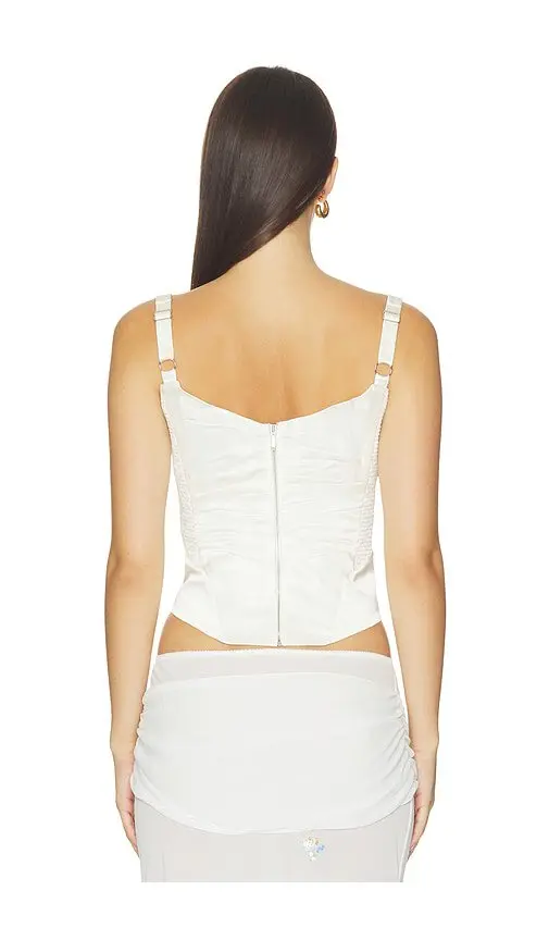 Anna October Florance Milky Corset With Draped Bust