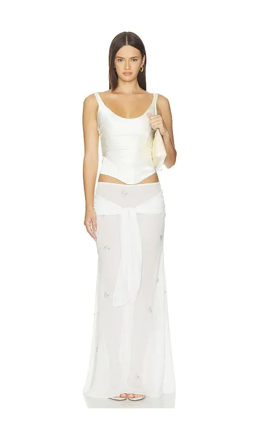 Anna October Florance Milky Corset With Draped Bust