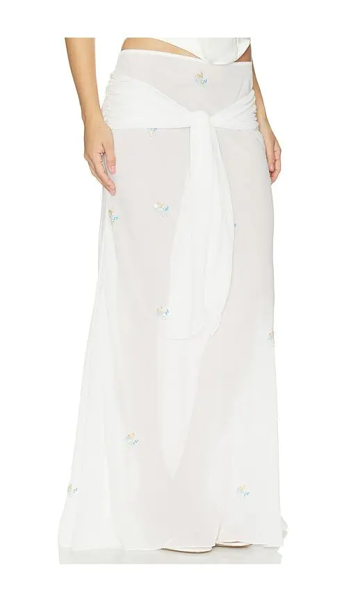 Anna October Oriana Maxi Skirt With Embroidery