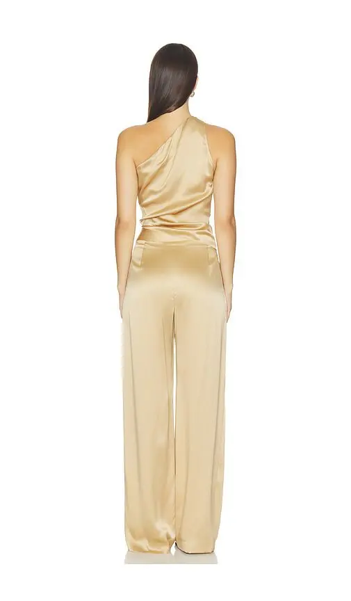 THE SEI Asymmetrical Drape Top With Tail In Brown