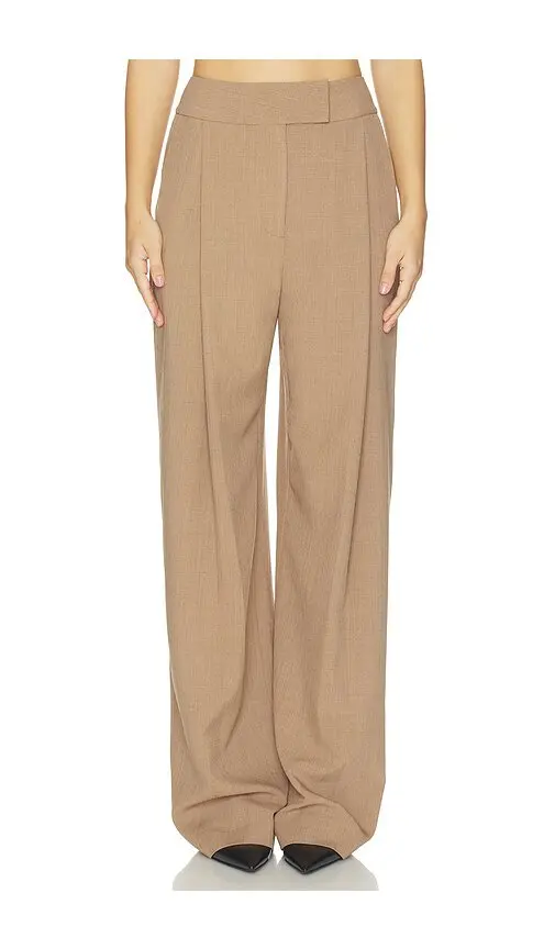 THE SEI Boyfriend Trouser In Brown