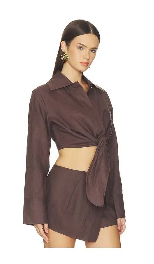 Cult Gaia Kate Top In Brown