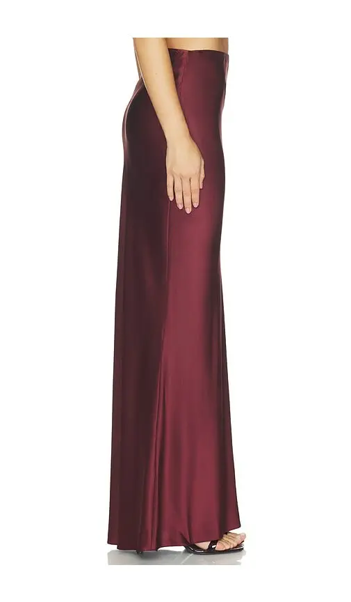 THE SEI Bias Maxi Skirt In Burgundy