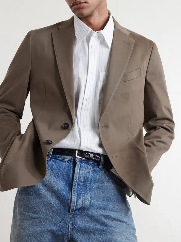 SLOWEAR Stretch-cotton Gabardine Blazer