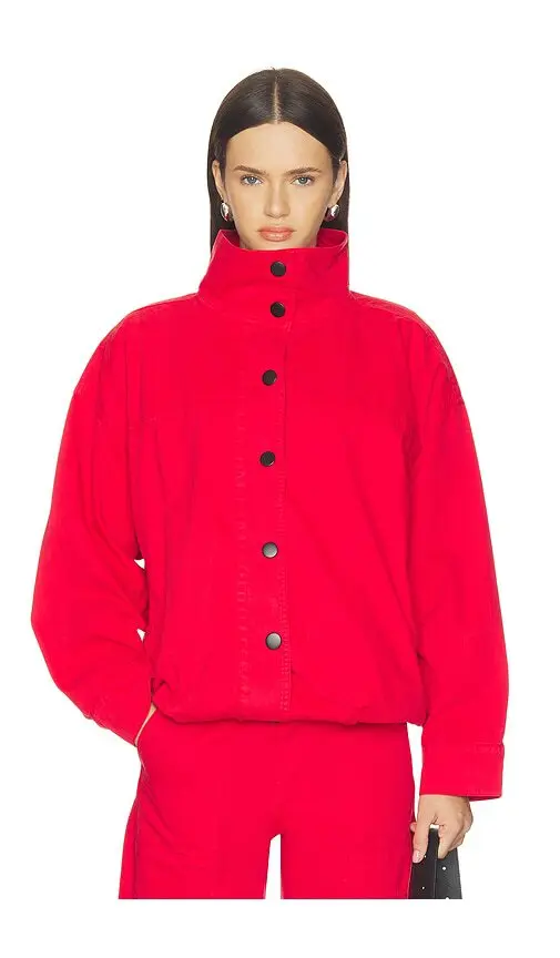 PISTOLA Liberty Funnel Neck Jacket In Red