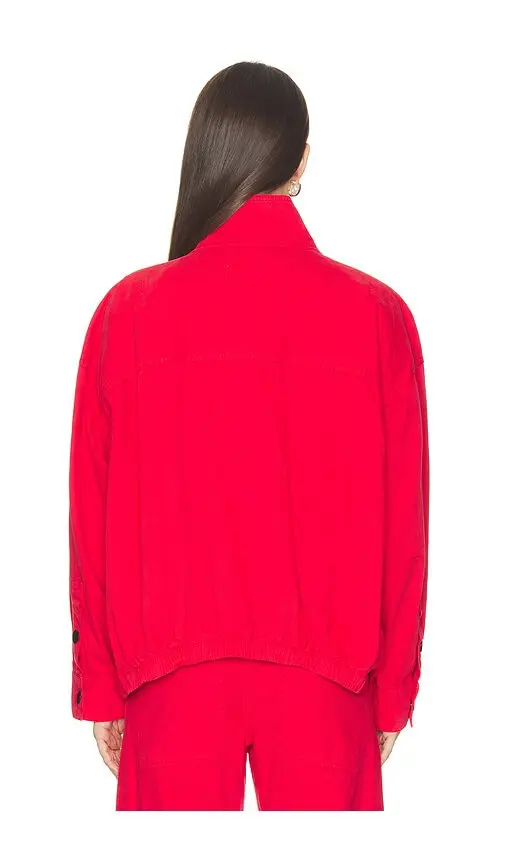PISTOLA Liberty Funnel Neck Jacket In Red
