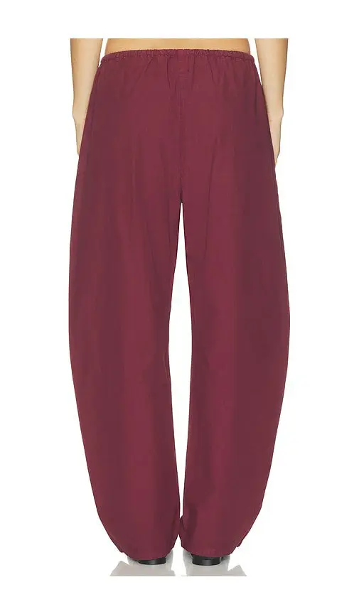 LESET Kyoto Drawstring Pant In Burgundy
